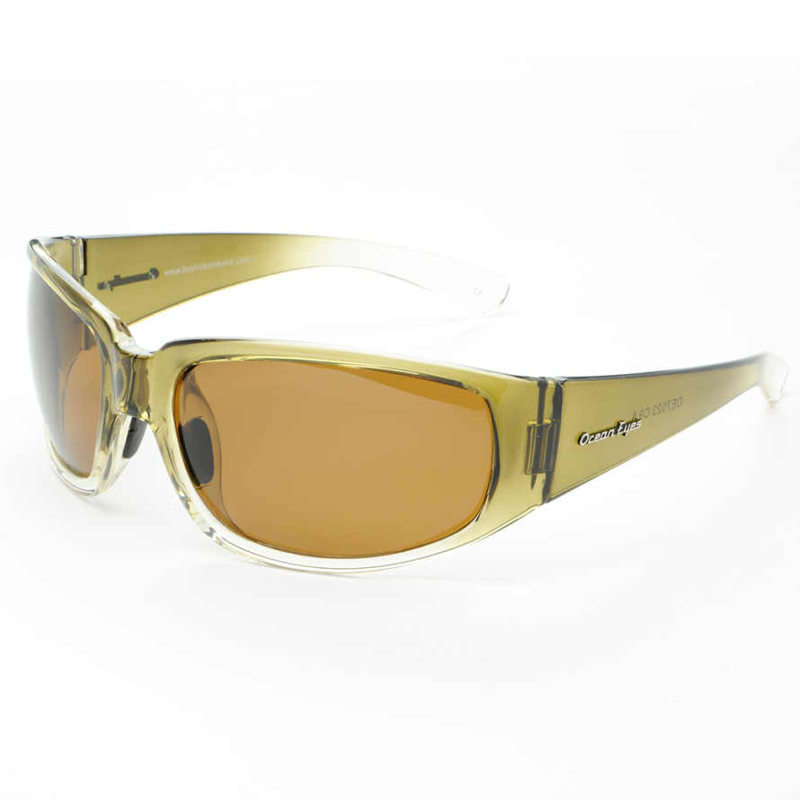 Malibu - shiny crystal olive w/clear frame with amber lenses 7023-2 ...